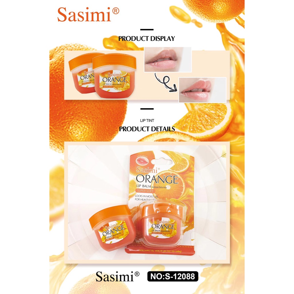 SASIMI LIP BALM ลิปบาล์มบำรุงริมฝีปาก ให้นุ่ม ชุ่มชื้น | Shopee Thailand