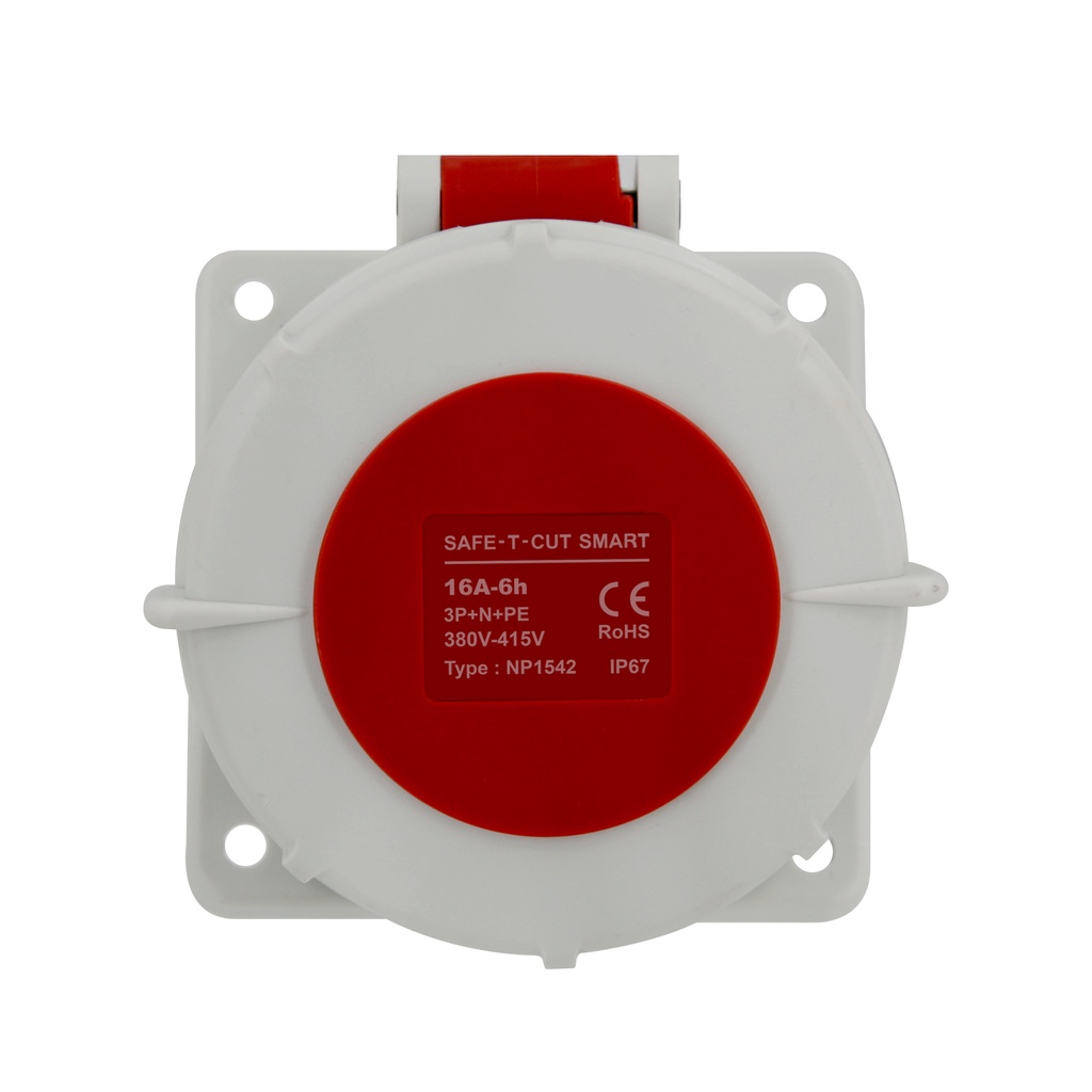 Safe-T-Cut Smart : Panel Mounted Socket (IP67) 3P+N+E : Angle 5P ...