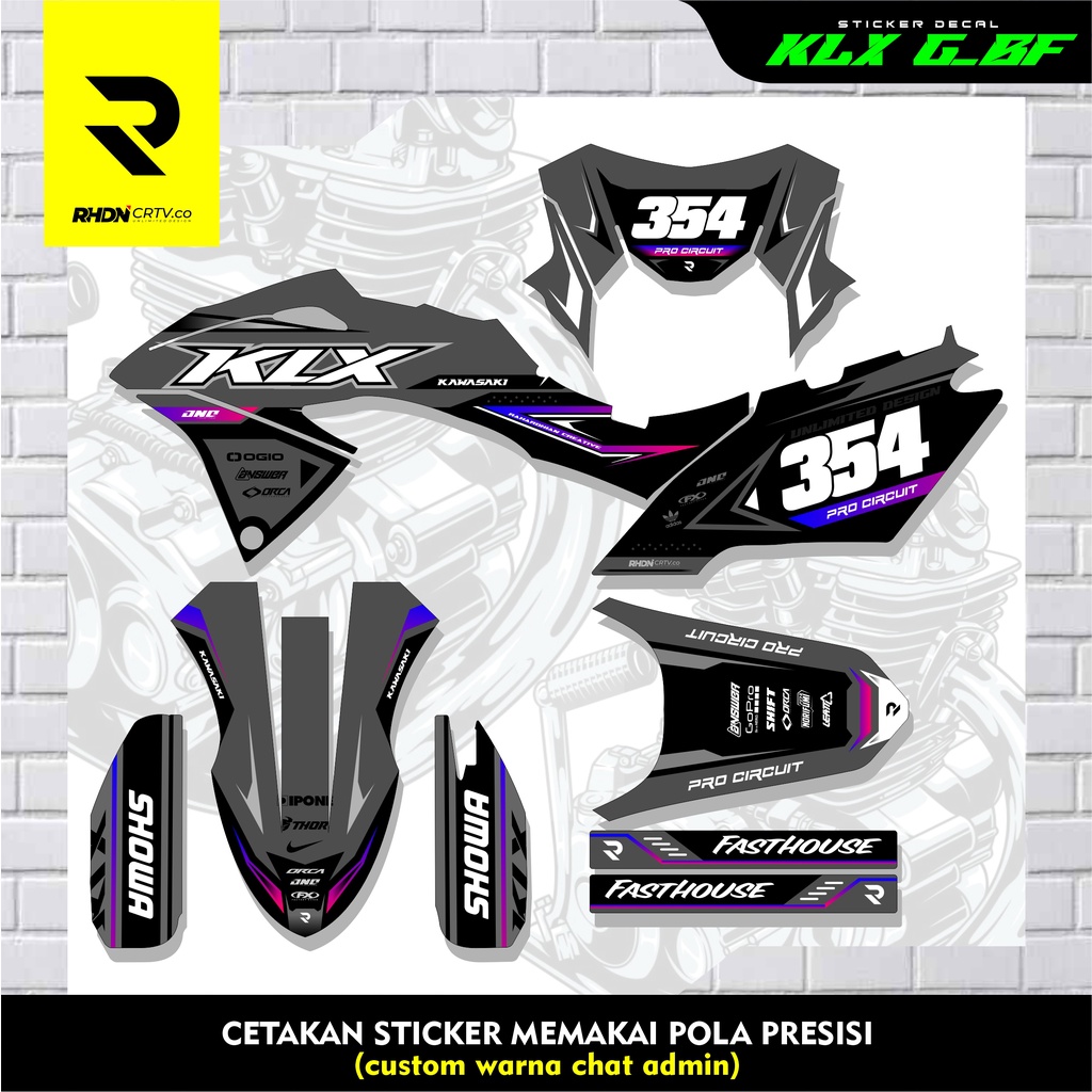 สติกเกอร์รูปลอก KLX BF - STICKER KLX BF - STRIPING KLX BF - STICKER ...