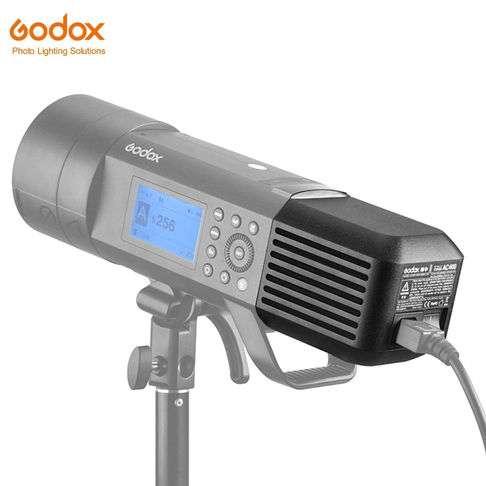 Godox AC400 AC อะแดปเตอร์แหล่งพลังงาน พร้อมสายเคเบิล สําหรับ AD400PRO ...