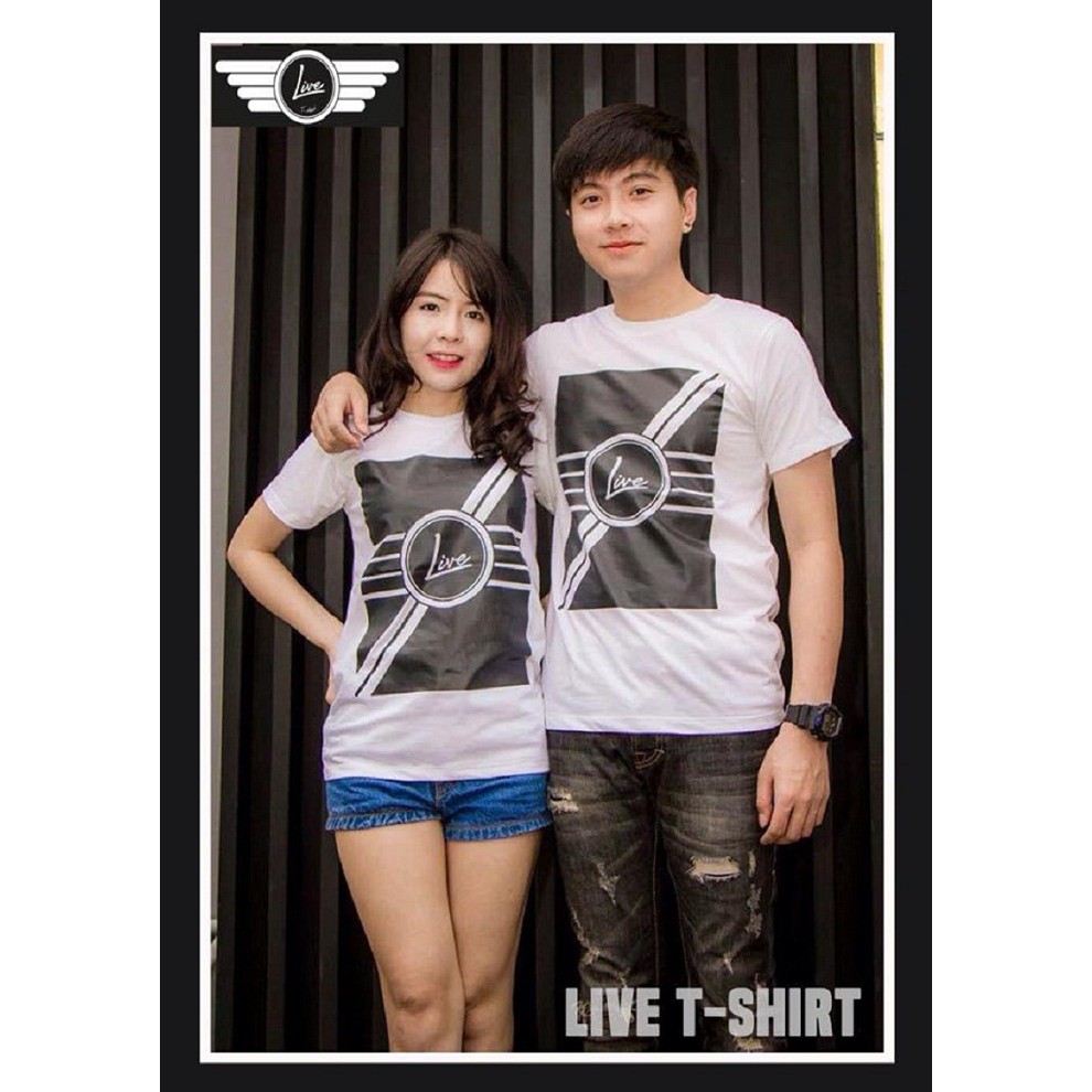 เสื้อยืด LIVE T SHIRT รุ่น Live-Diff สีขาว | Shopee Thailand