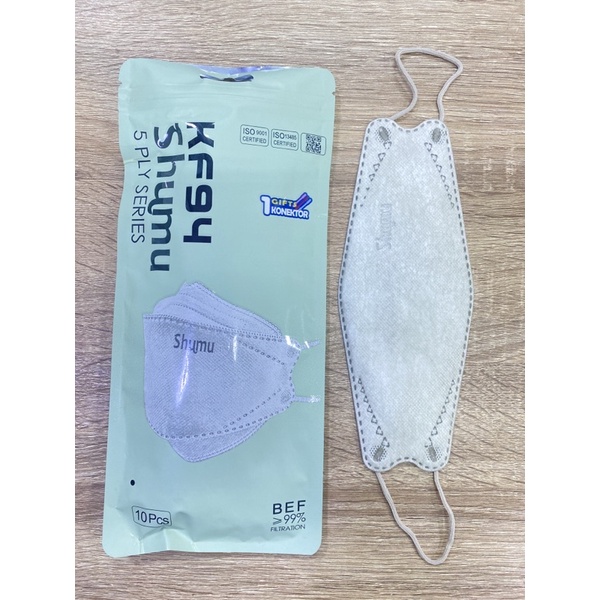 Shumu KF94 หน้ากากอนามัย 5 ชั้น 10 ชิ้น / แพ็ค ฟรีตัวล็อกแมส 1 ชิ้น ...
