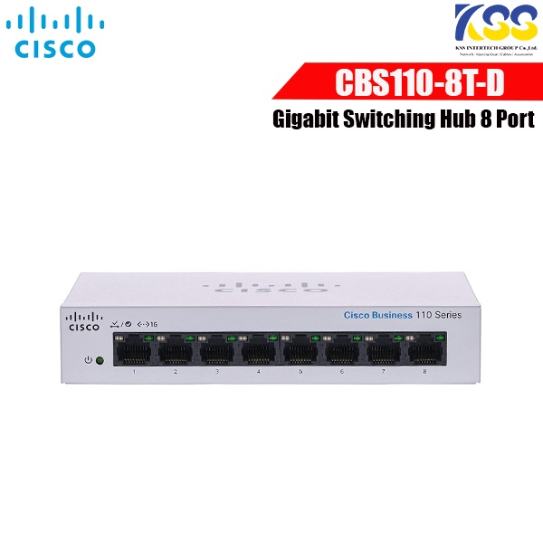 Cisco CBS110-8T-D-EU 8-Ports Gigabit 10/100/1000 Mbps Unmanaged Desktop ...