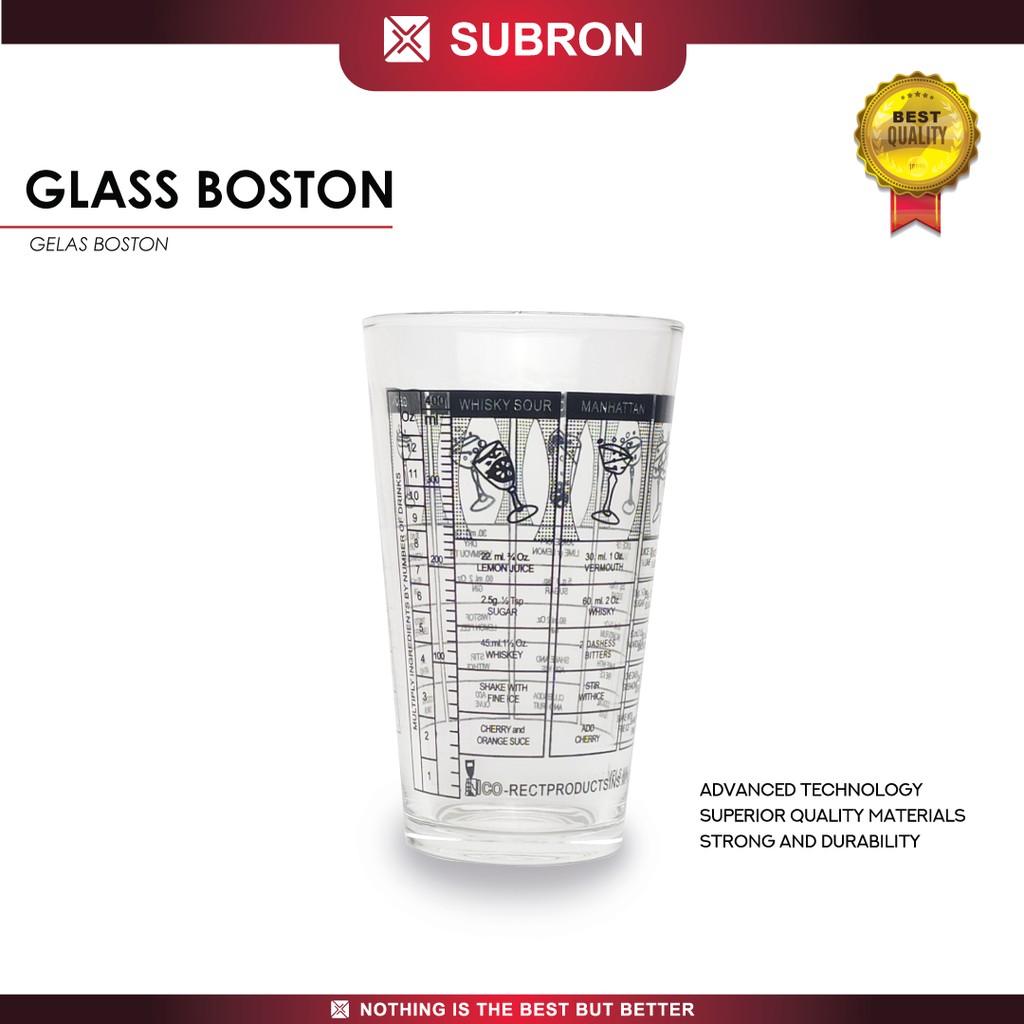 Subron Cocktail 400 ml แก้วตวงบอสตัน แก้ว Bartender Juggling Glass ...