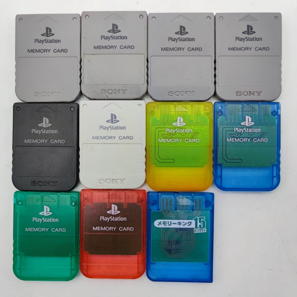 PS1 เมมเซฟเกมส์ ของแท้ SONY ใช้งานได้ปกติ Memory Card Save PSone ...