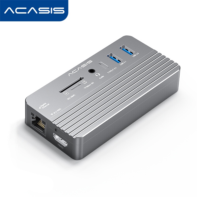 Acasis 10-In-1 เคสฮาร์ดไดรฟ์ M.2 Ssd Usb-C Gen2 10Gbps Pcie Ssd M2 Sata ...