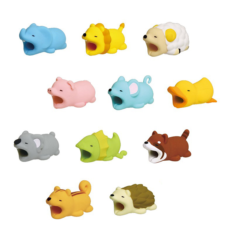 Cable Bite ที่กันสายหัก ลายการ์ตูน cable protector สำหรับ สายชาร์จ iP/Android/USB/Type-C ...