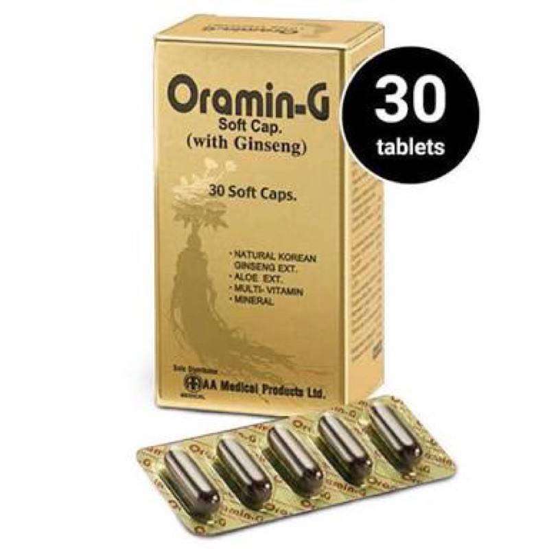 Oramin-G 30 soft caps with Ginsengอาหารเสริมเพื่อสุขภาพ เหมาะสำหรับเพศ ...