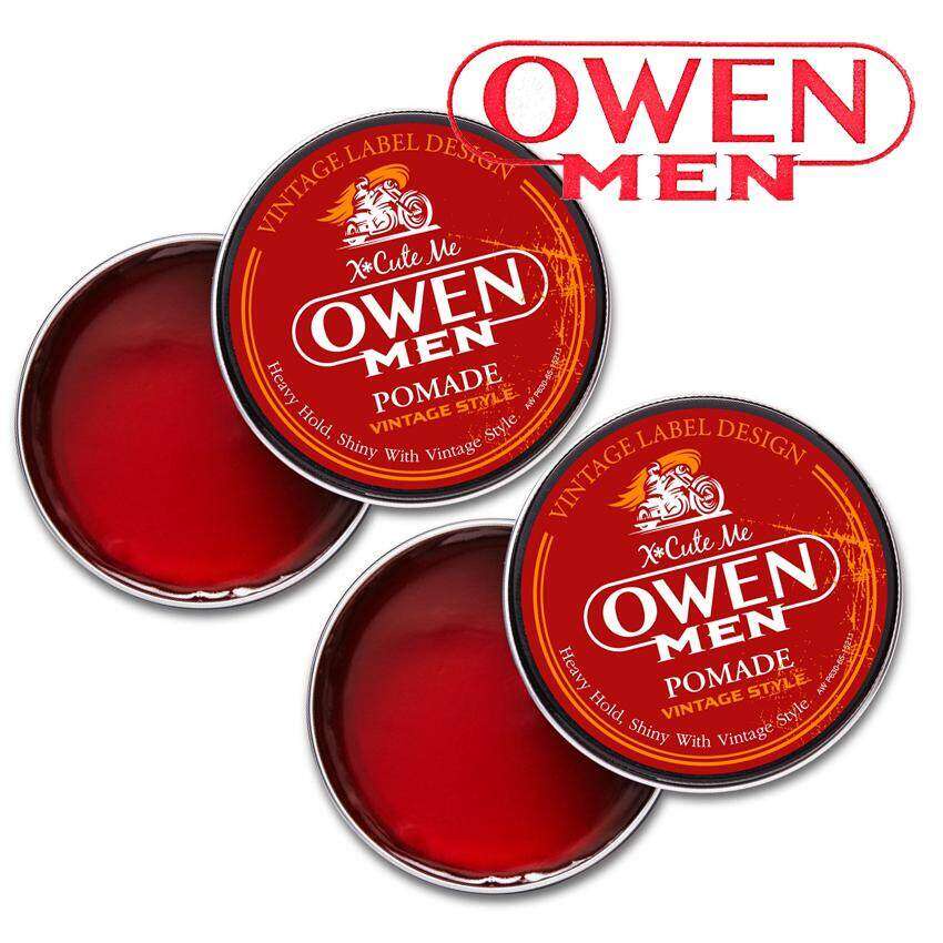 Owen Men Pomade เจลใส่ผม แต่งผมวินเทจ 80g (กระปุกสีแดง) | Shopee Thailand