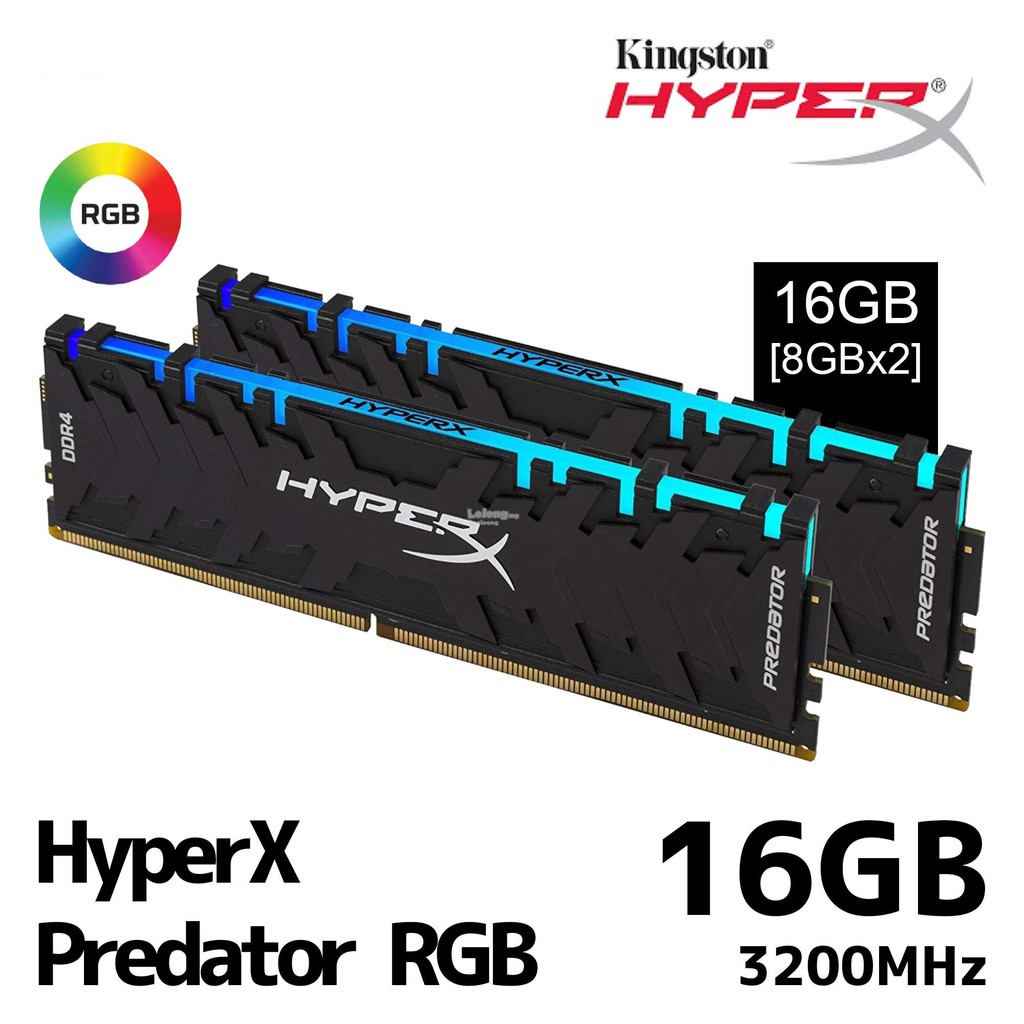 RAM PC RGB (แรมพีซี) KINGSTON HyperX PREDATOR RGB Bus/3200 Warranty LT ...