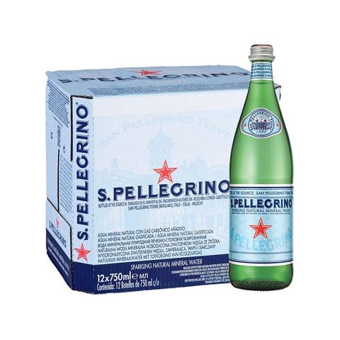 📌ส่งฟรี🌟พร้อมส่ง🌟San Pellegrino Sparkling Mineral Water 750 ml glass 12 ขวด ซานเพลลีกรีโน น้ำแร่ ...