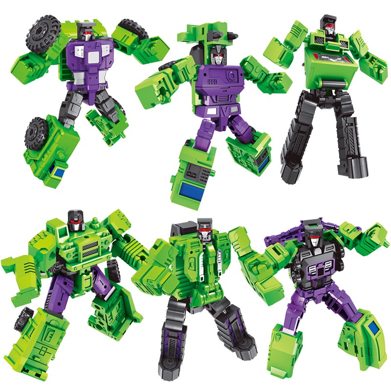 โมเดลหุ่นยนต์พลาสติก Devastator 6 in 1 ของเล่นเสริมการเรียนรู้ สําหรับ ...