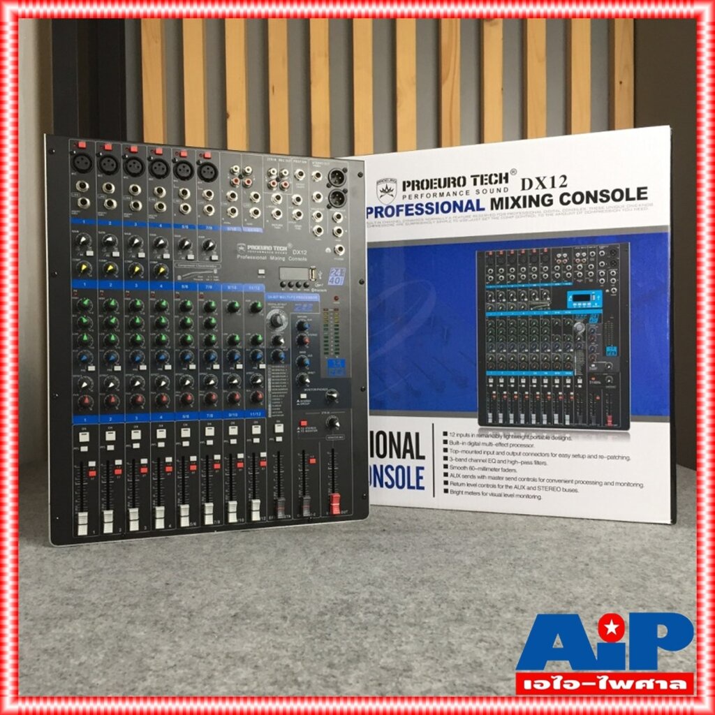 PROEUROTECH DX-12 MIXER+บูลทูส มิกซ์ มิกเซอร์ MIX เครื่องเสียง เครื่องปรับแต่งเสียง DX 12 DX12 ...