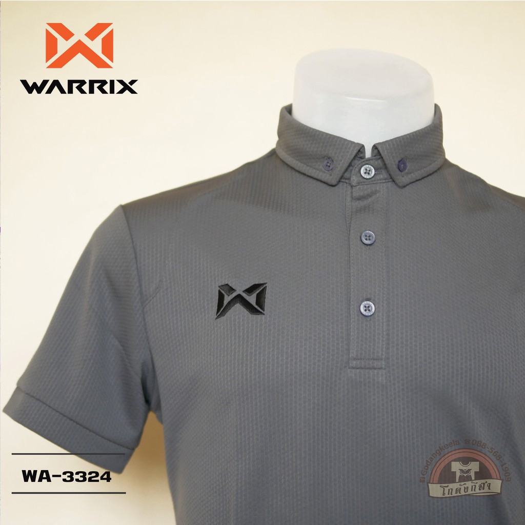 WARRIX เสื้อโปโล รุ่น bubble WA-3324 WA-PLA024 สีเทา EE วาริกซ์ วอริกซ์ ของแท้ 100% | Shopee ...