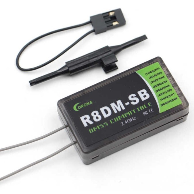 รีซีฟ CORONA 2.4GHz DMSS Compatible Receiver R8DM-SB ใช้กับ JR DMSS XG6 ...