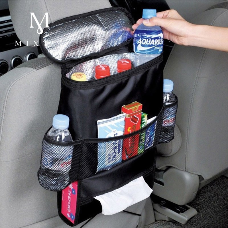 Car Ice Pack Thermal Insulation Bag Multi-Pocket Seat Sundries Storage ...