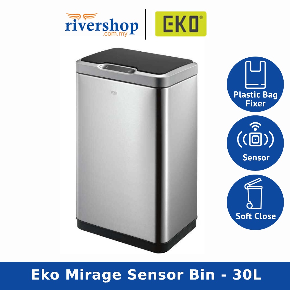 Eko Mirage Sensor Bin EK9278MT - 30L สแตนเลสถังขยะถังขยะถังขยะ Tong Sampah | Shopee Thailand