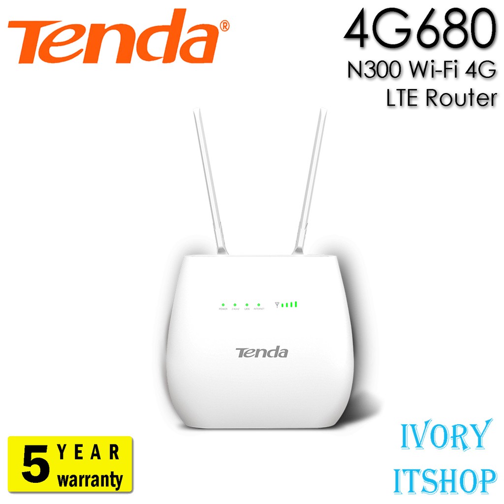 Tenda 4G680 LTE WiFi Routerเร้าเตอร์ใส่ซิมเชื่อมต่อได้ 2 รูปแบบ"เชื่อม ...
