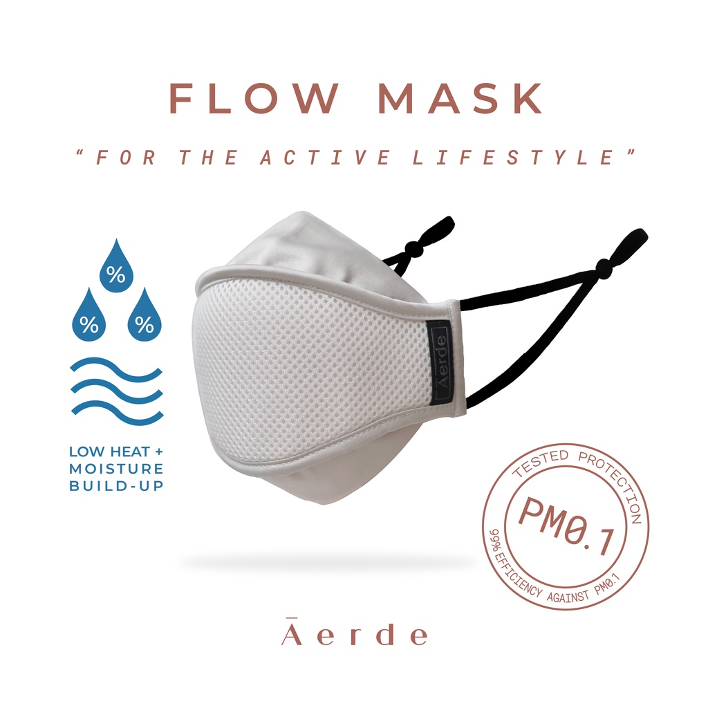 FLOW Mask by Āerde (แอร์เด้) — Off White / สีออฟไวท์ • เหมาะสำหรับ ...