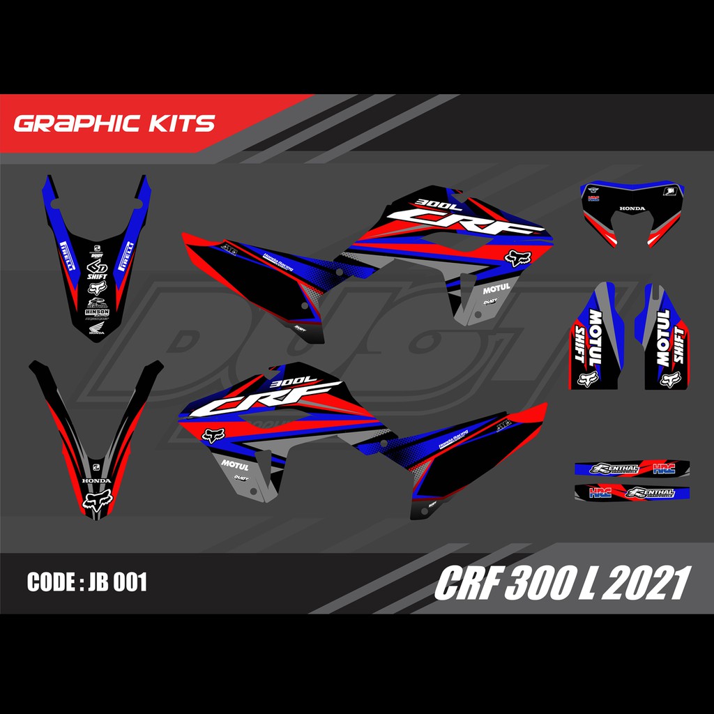สติ๊กเกอร์วิบาก Honda CRF 300L 2021 ทั้งคัน Graphic kit สติ๊กเกอร์ ...