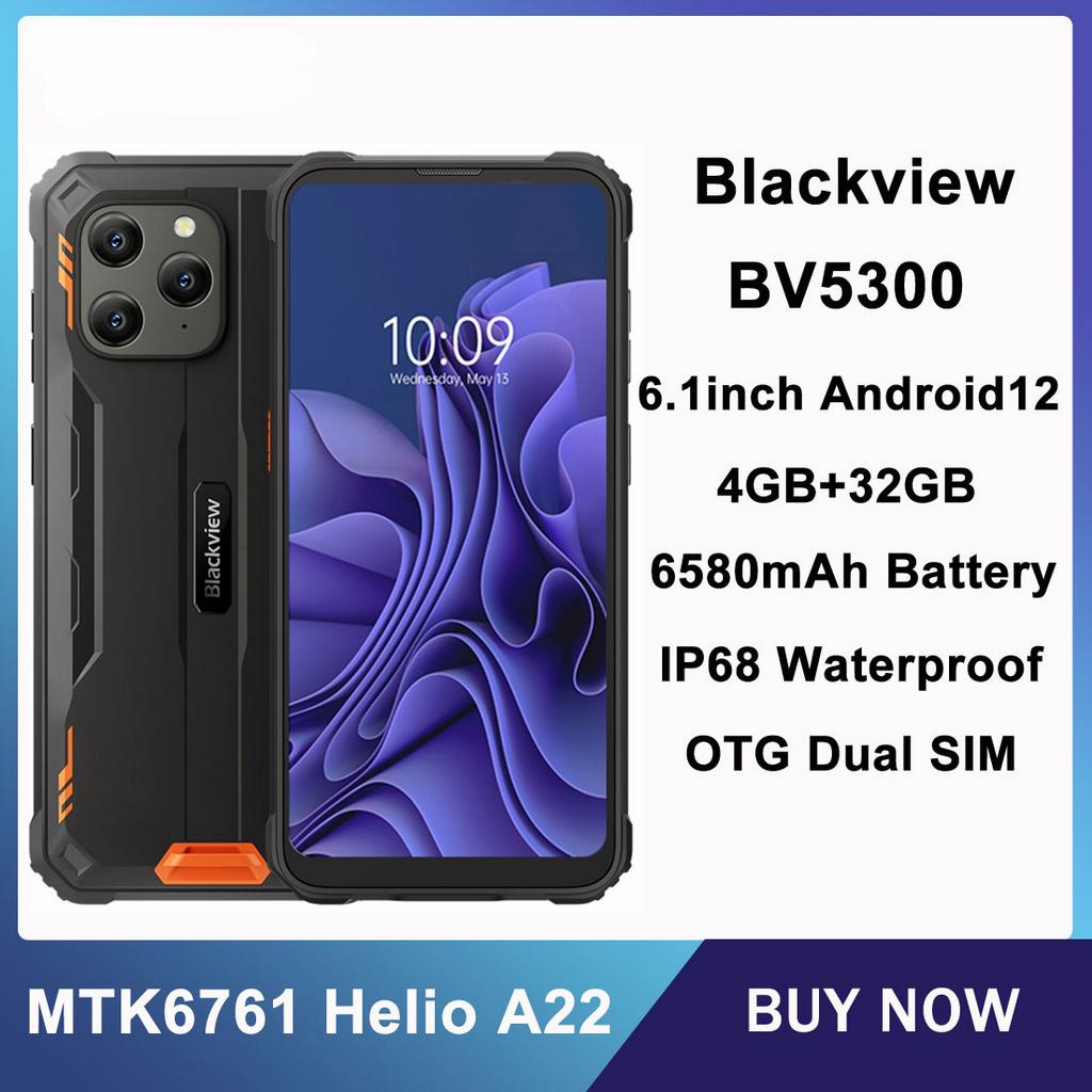 Blackview BV5300 Rugged Phone IP68 Waterproof 4GB+32 6580mAh 6.1 inch Android 12 MTK6765 Helio ...