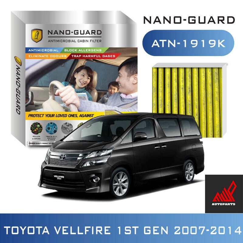 กรองแอร์ (ARCTIC NANO-GUARD ATN-1919K Toyota Vellfire 1st Gen (2007 ...