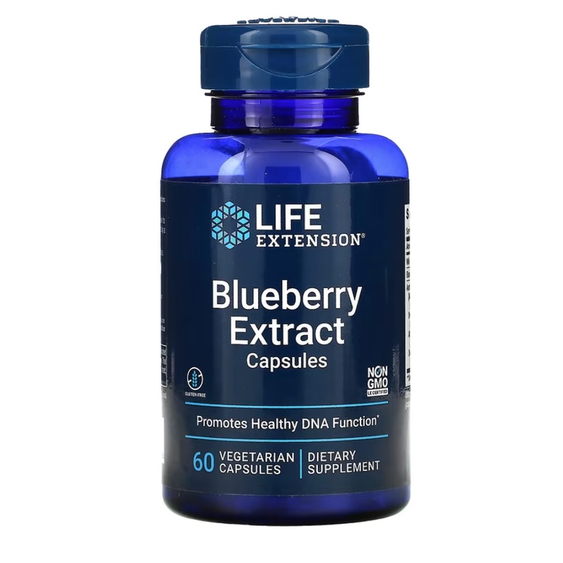 Life Extension, Blueberry Extract Capsules 60 Vegetarian Capsules ...