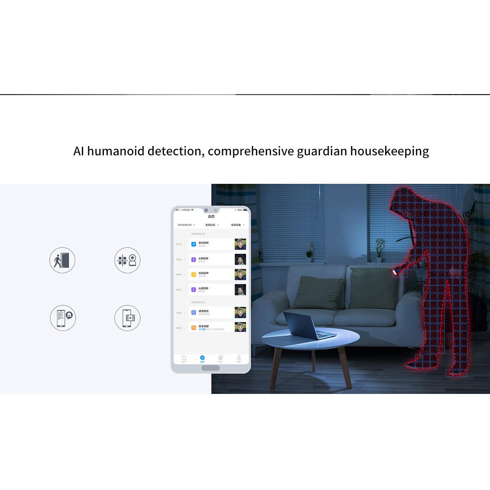 [ลดเหลือ 1199] Huawei CV70 AI Smart Camera กล้องวงจรปิด คมชัด 1080P มี ...
