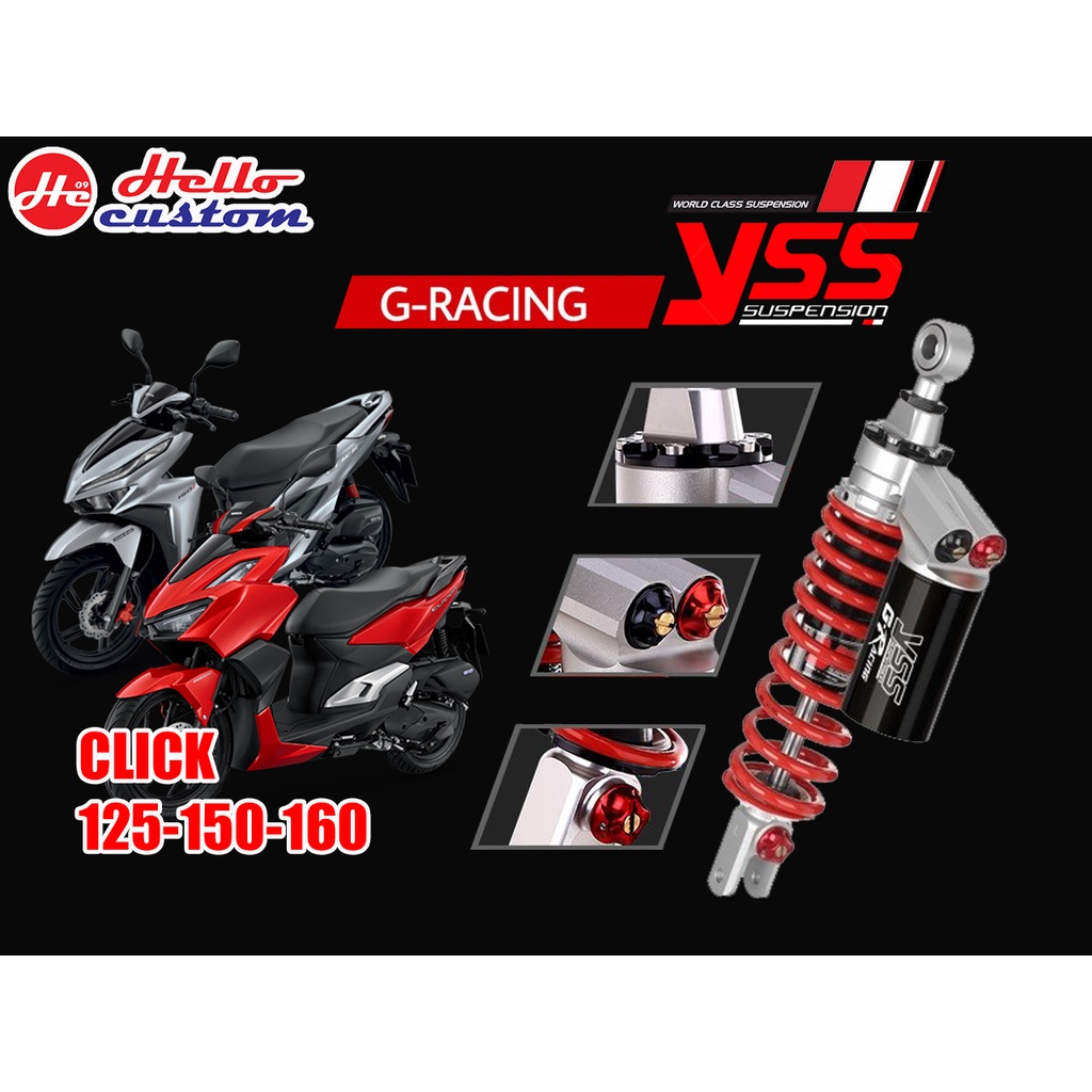 โช๊ค Yss G-Racing GRacing Click 125i 150i / Click 160 | Shopee Thailand