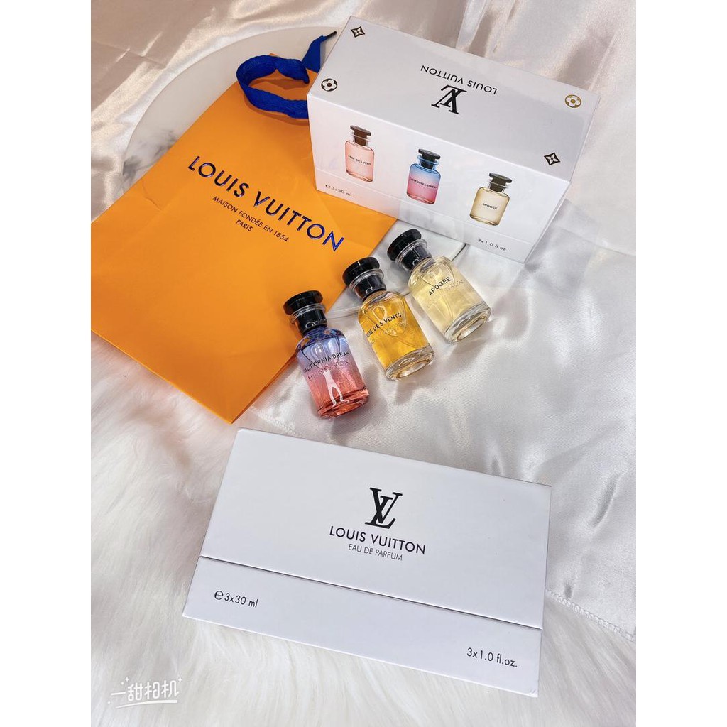 Limited Edition Louis Vuitton 3 Piece Perfume White Box 30ML Gift Box ...