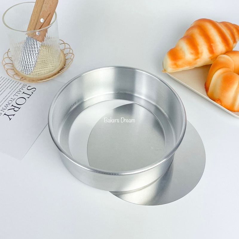 พิมพ์เค้กกลมถอดก้น ไร้รอยต่อ พิมพ์เค้กอลูมิเนียม 1/2P 1P 2P 3P | Shopee Thailand