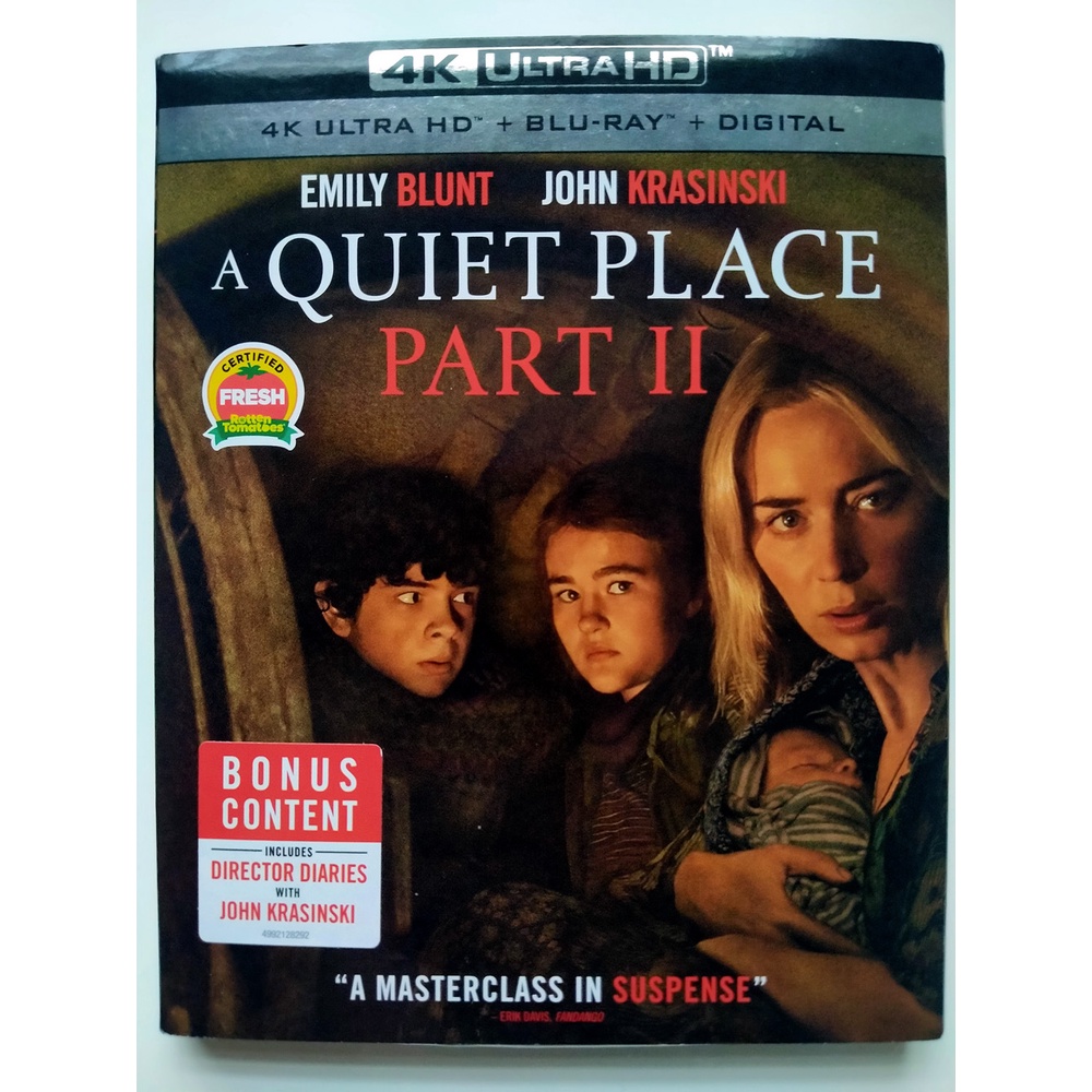A Quiet Place II ดินแดนไร้เสียง ภาค 2 4K UHD Blu-ray บลูเรย์ (4K มีซับไทย / BD ไม่มีไทย ...