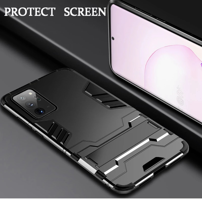 เคสโทรศัพท ์ มือถือกันกระแทกพร ้ อมขาตั ้ งสําหรับ Samsung Galaxy Note 20 Ultra Note 10 Plus ...