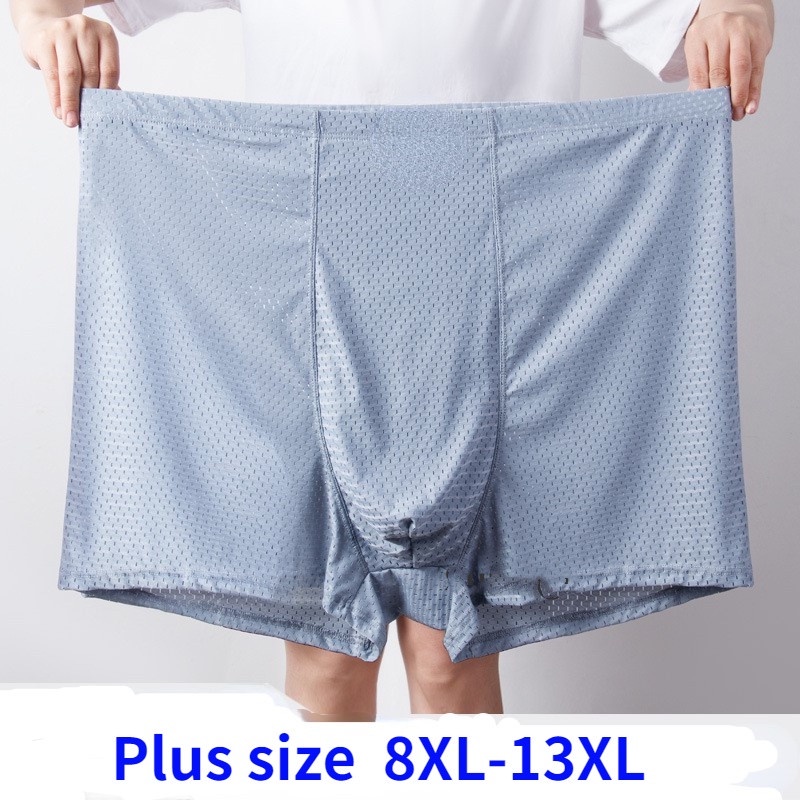 กางเกงบ็อกเซอร์ ผ้าเรยอน และผ้าเรยอน เอวสูง ระบายอากาศ แห้งเร็ว ขนาดใหญ่ 8XL 9XL 10XL 11XL 12XL ...