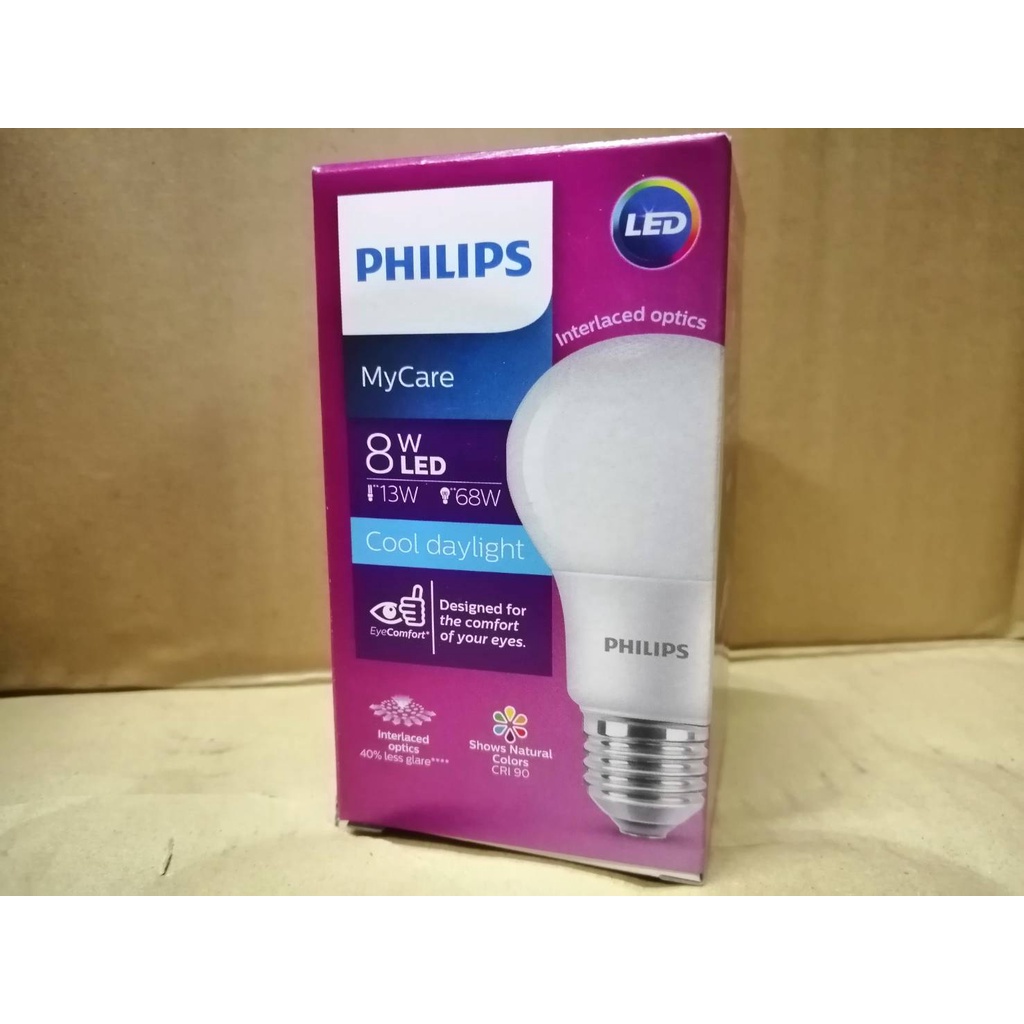 Philips หลอดไฟ LED Bulb Philips MyCare 8W E27 แสง Daylight | Shopee Thailand