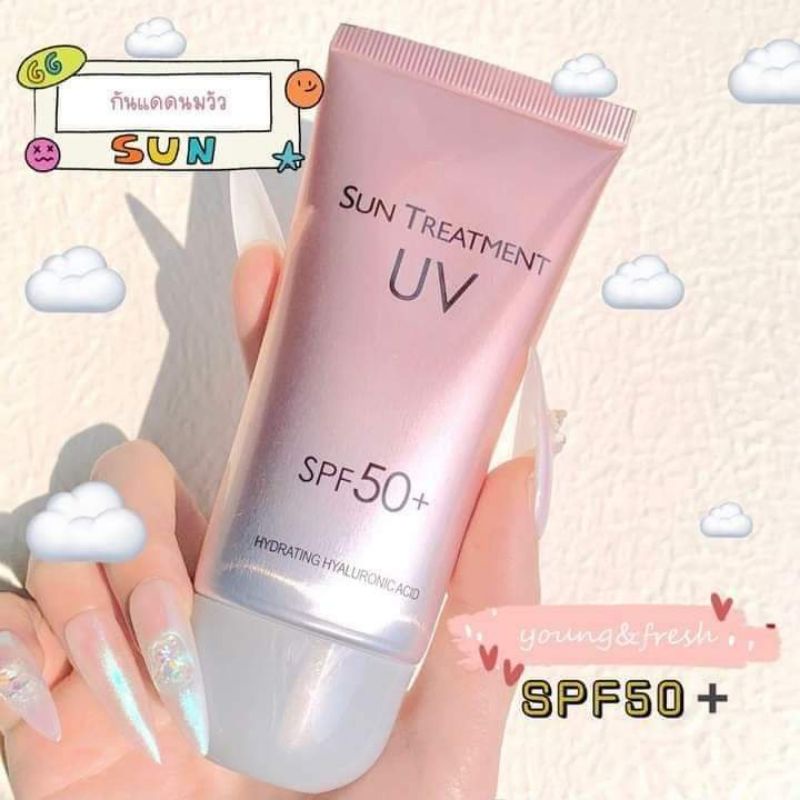 Sun Treatment UV SPF 50 PA+++ ครีมกันแดดน้ำนม ไม่ทำให้ผิวอุดตัน ขนาด 60 ml. | Shopee Thailand