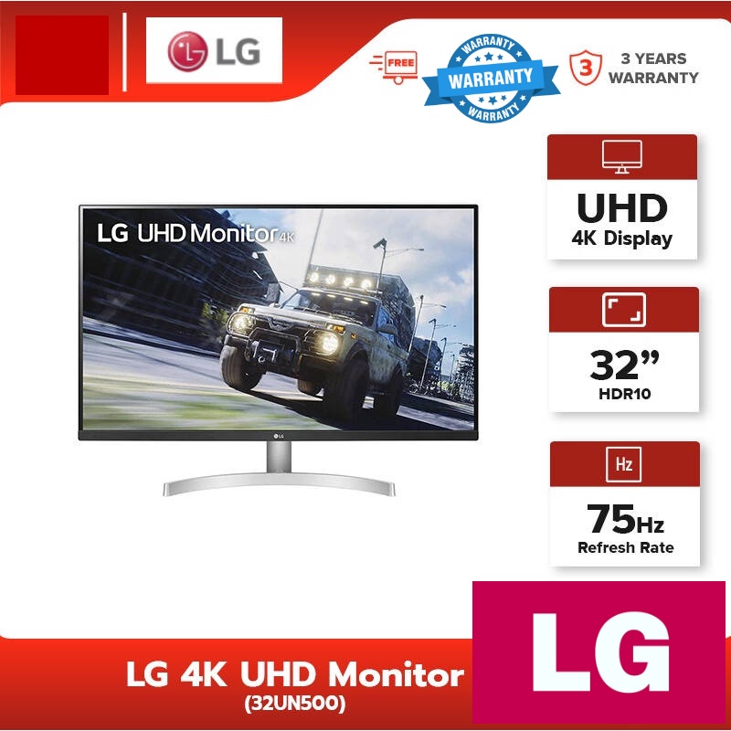 LG UHD 32UN500 32" 4K จอมอนิเตอร์ UHD (3840X2160) VA, HDR™ 400, DCI-P3 ...