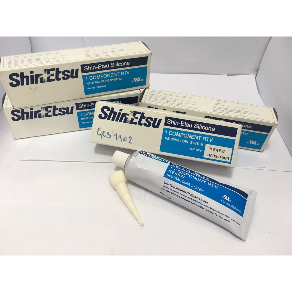 Shin-Etsu Silicone กาวทาประเก็นสีขาว (KE45W) ขนาด 100 กรัม **ราคาต่อ1ชิ้น** ***สามารถออกใบกำภาษี ...