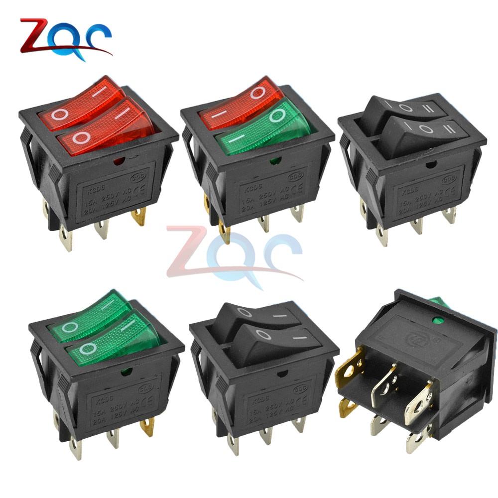 Kcd6 สวิตช์โยกเปิดปิด 2 3 ตําแหน่ง 6 4 pin 6Pin 4pin 15A 250V AC ...