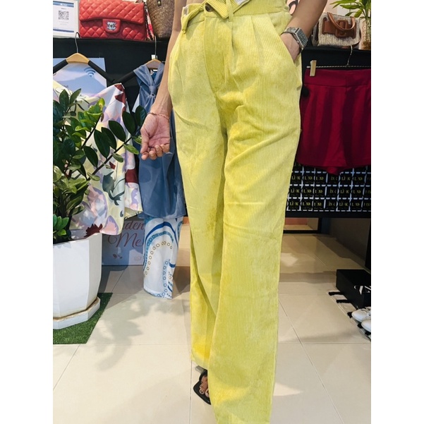 กางเกงลูกฟูกขายาวFreesize | Shopee Thailand