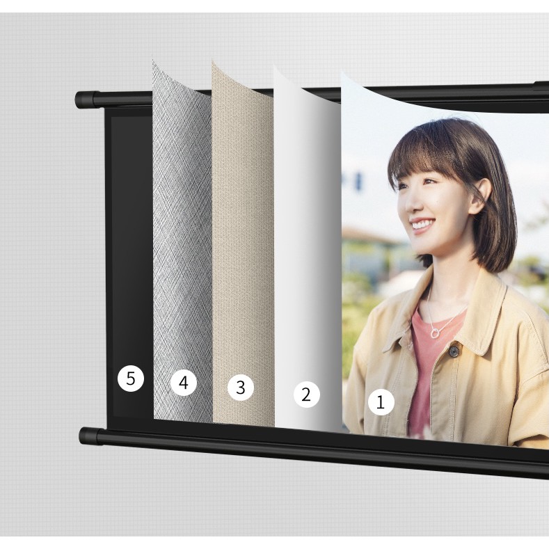 จอโปรเจคเตอร์ จอพับโปรเจคเตอร์ จอรับภาพ 4K แบบแขวนติดผนัง SColor 60" 72 ...