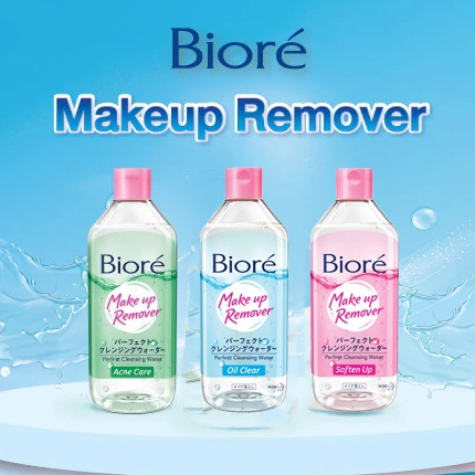 Biore Make Up Remover Perfect Cleansing Water 400ml. [ 3 สูตร : Acne ...