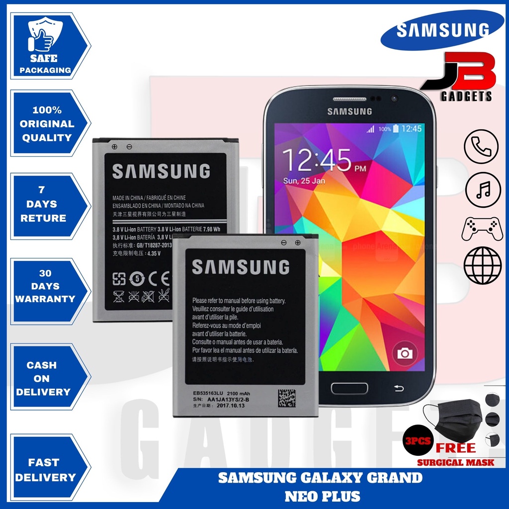 แบตเตอรี่สำหรับ Samsung Galaxy Grand Neo Plus รุ่นแบตเตอรี่: i9082 / i9060 (2100mAh) | Shopee ...