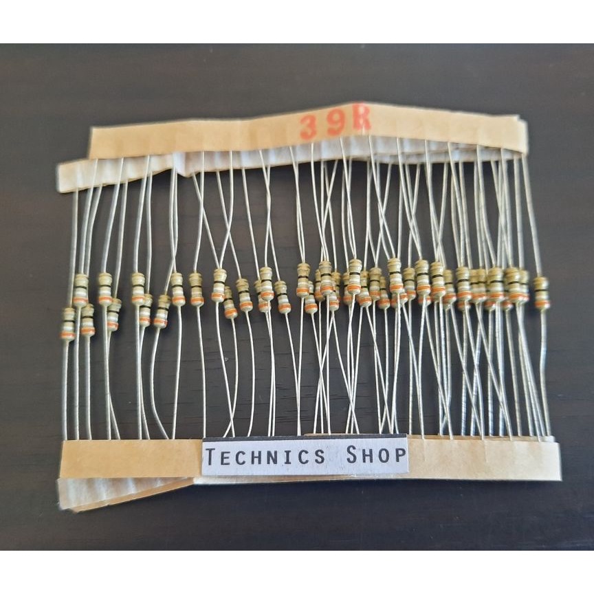 ตัวต้านทาน 39 โอห์ม 1/4W จำนวน 20 ตัว Resistor 39 Ohm 20 pcs. | Shopee ...