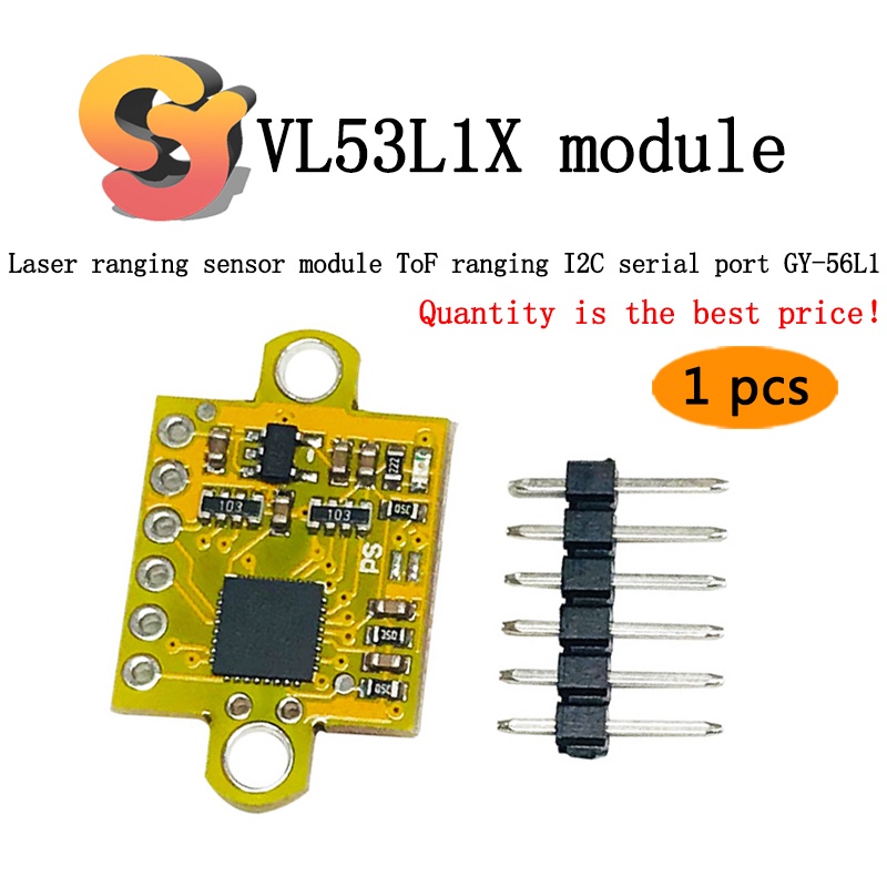 [พร้อมส่ง] โมดูลเซนเซอร์วัดระยะทาง 1 VL53L1X I2C Serial Port GY-56L1 ...