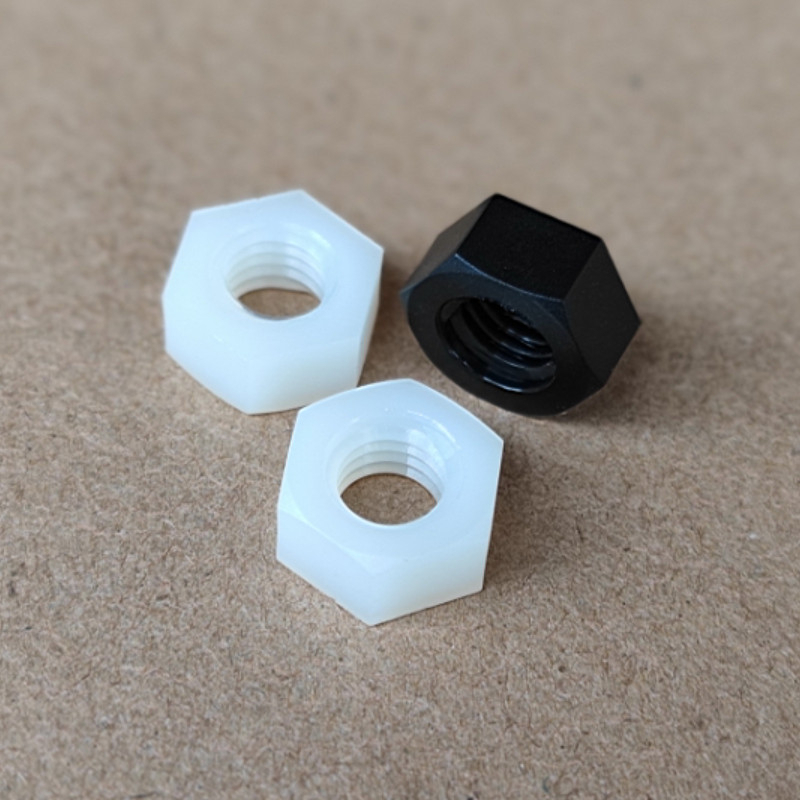 50/100Pcs Black White Nylon Hexagon Nut M2 M2.5 M3 M4 M5 M6 M8 M10 M12 Metric Thread Plastic Nut ...
