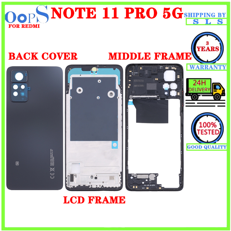 กรอบหน้าจอ LCD ด้านหน้า และด้านหลัง พร้อมแบตเตอรี่ สําหรับ Xiaomi Redmi Note 11 Pro 5G | Shopee ...