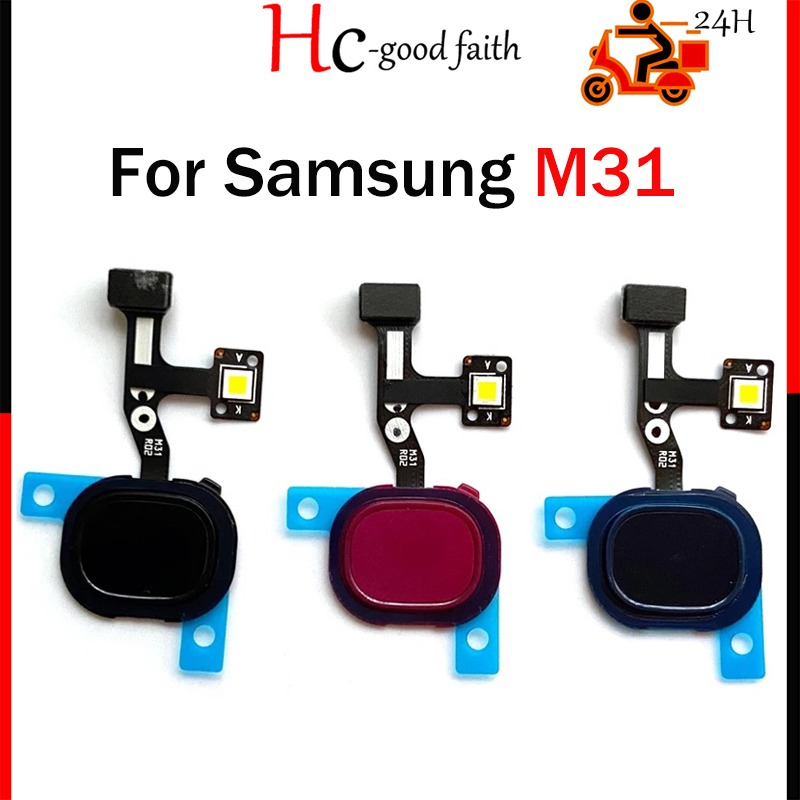 อะไหล่ปุ่มโฮมเซนเซอร์ลายนิ้วมือ แบบเปลี่ยน สําหรับ Samsung Galaxy M31 ...