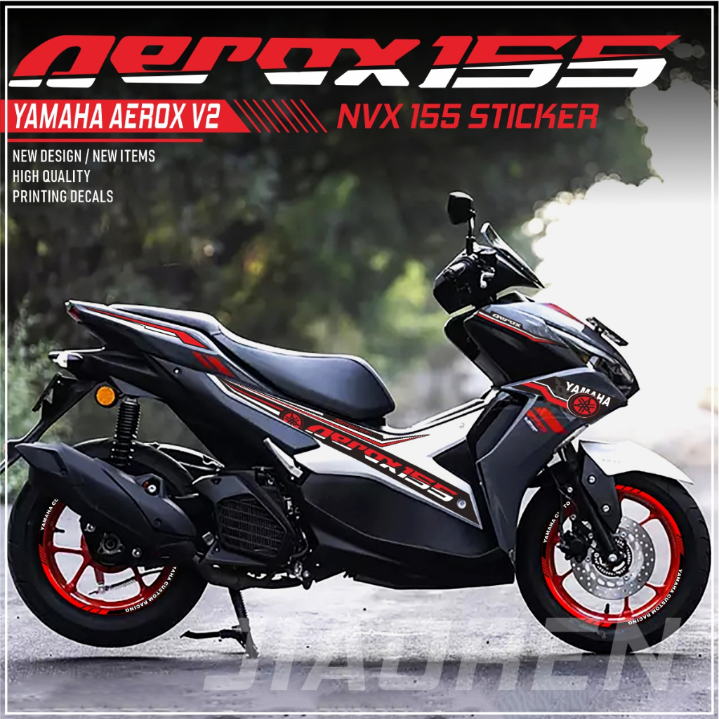 สติ๊กเกอร์ aerox 155 2021 2022 Yamaha Aerox v2 NVX 155 สติกเกอร์ตกแต่งรถจักรยานยนต์ | Shopee ...