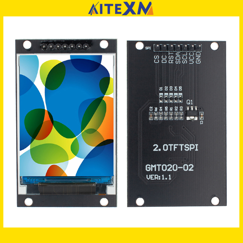 โมดูลหน้าจอ LCD ST7789V 240RGBx320 Dot-Matrix SPI 2.0 นิ้ว สําหรับ ...